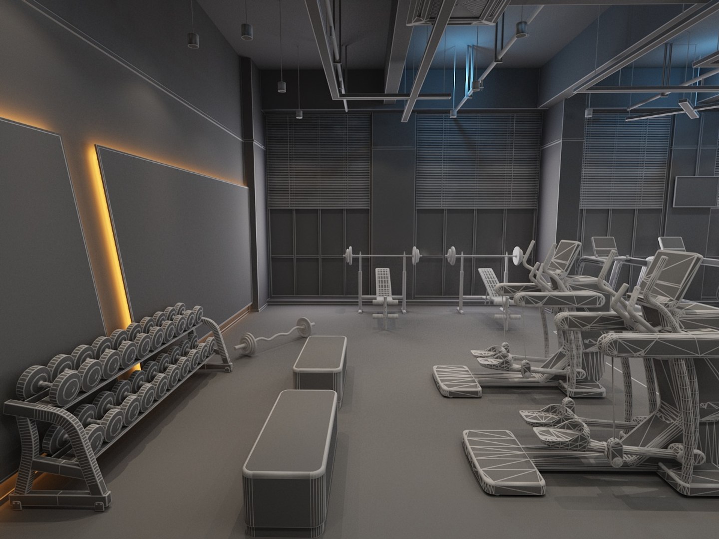 Industrial Loft Gym 3D model - TurboSquid 1910157