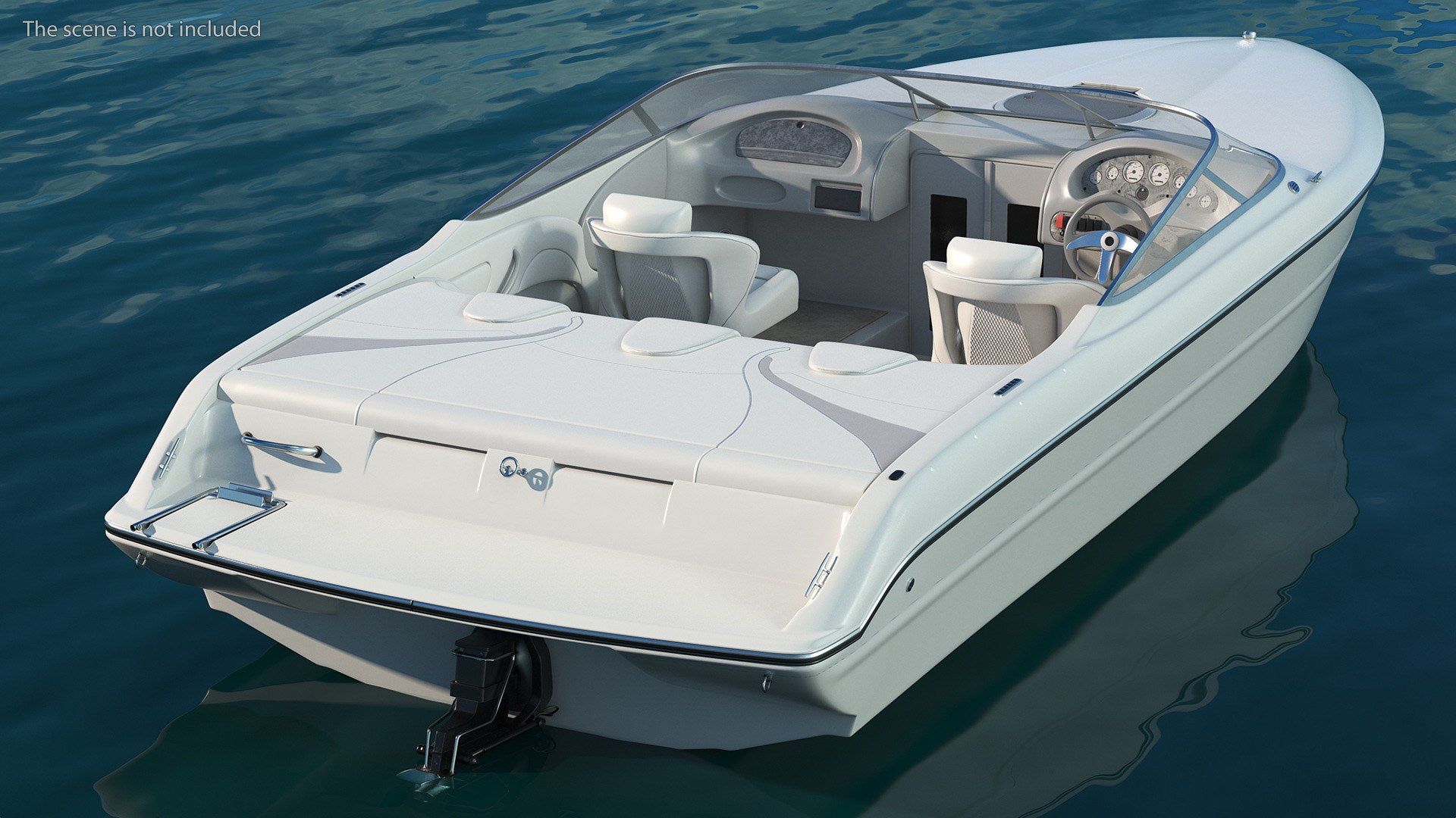 White Deck Boat model - TurboSquid 2114725
