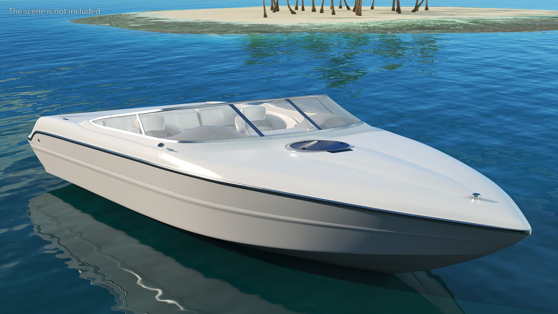 White Deck Boat model - TurboSquid 2114725