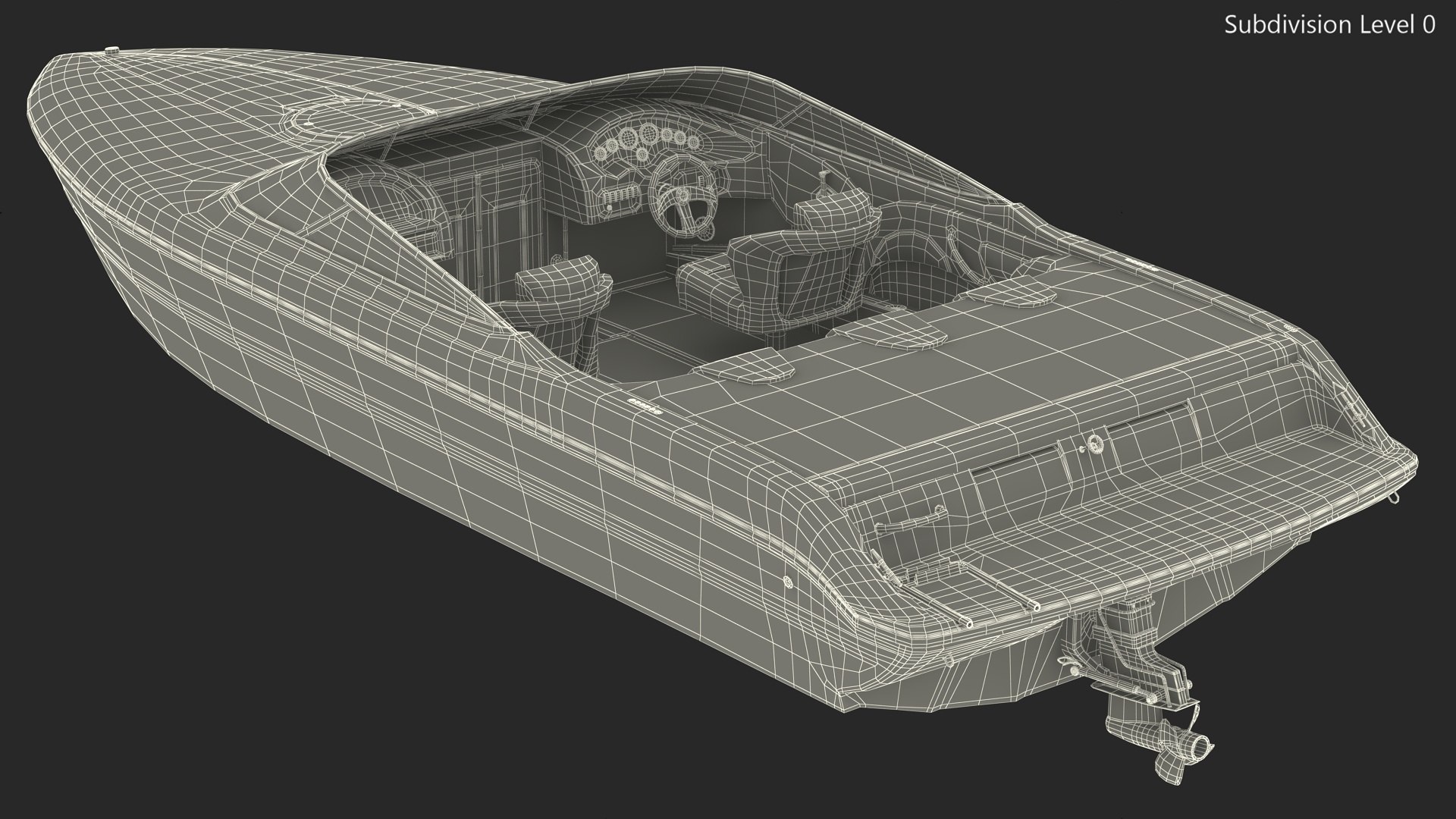 White Deck Boat model - TurboSquid 2114725