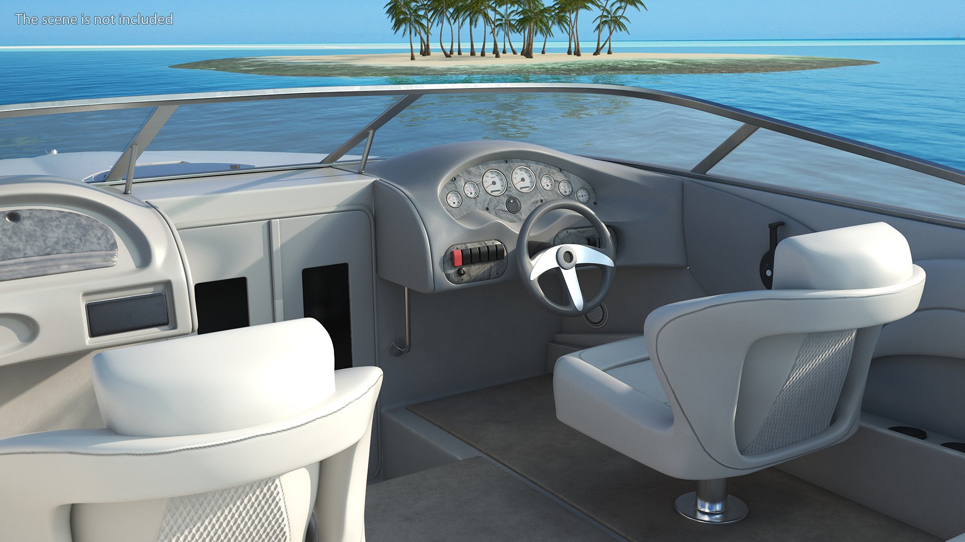 White Deck Boat model - TurboSquid 2114725