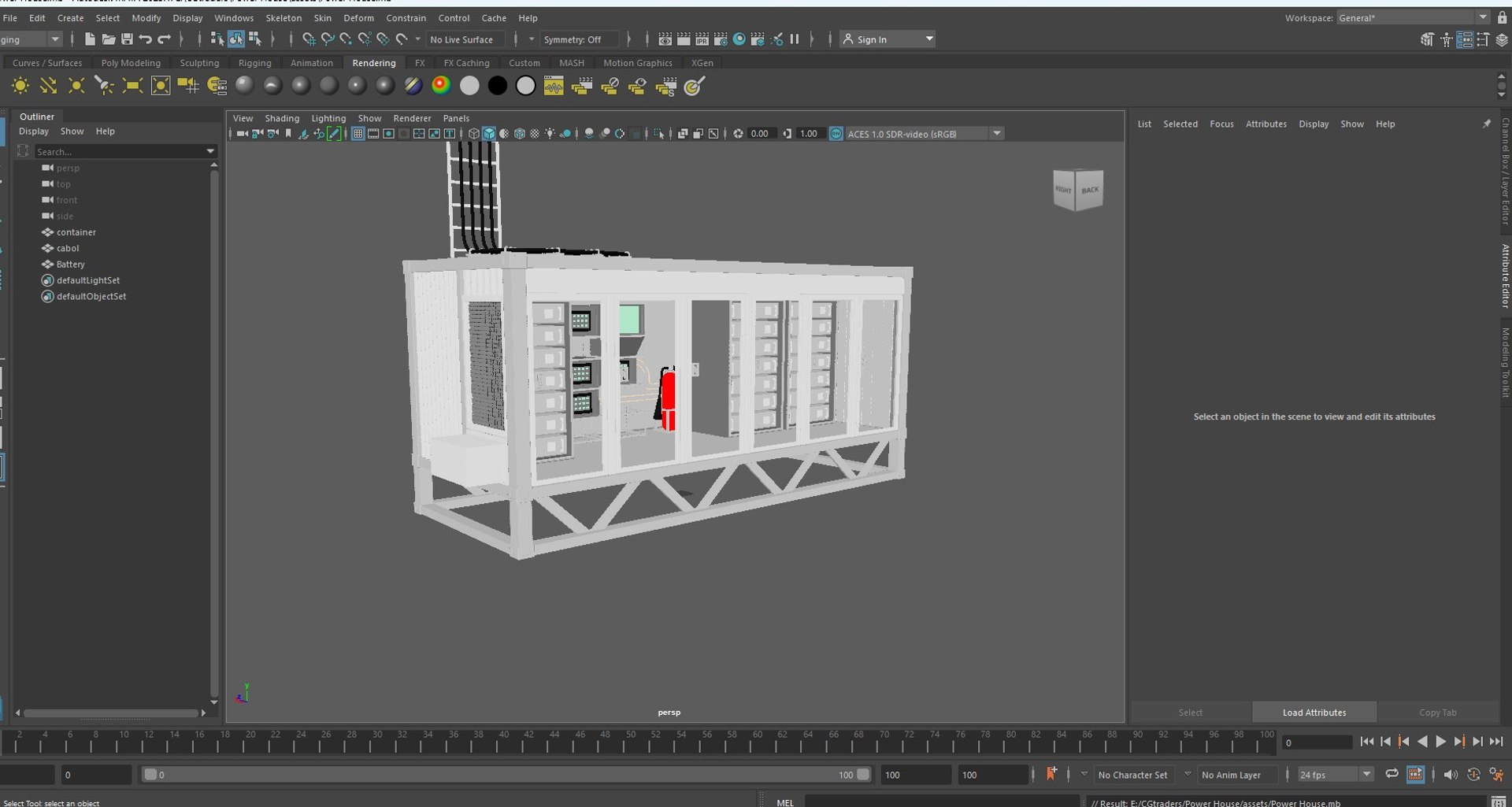Portable Container Power House system model - TurboSquid 2030406