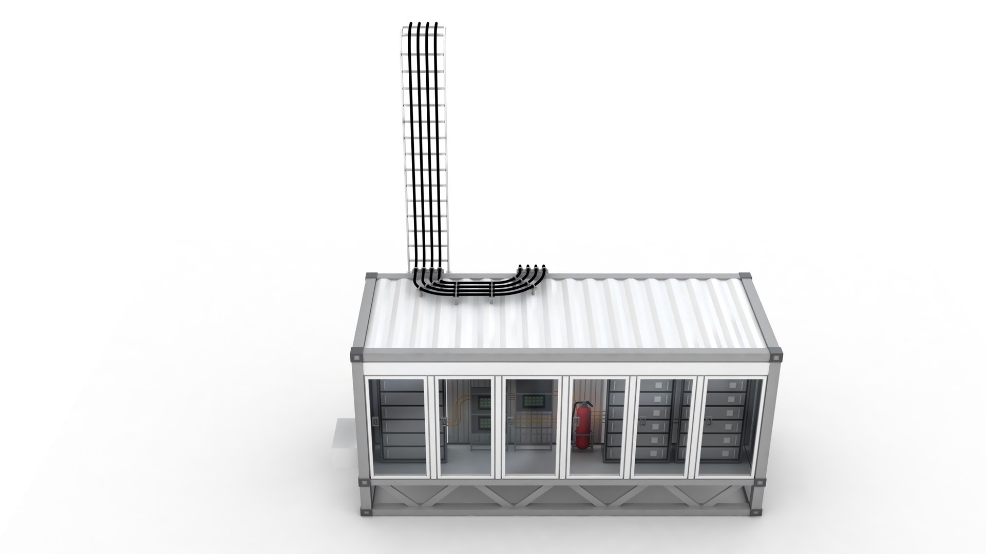 Portable Container Power House system model - TurboSquid 2030406