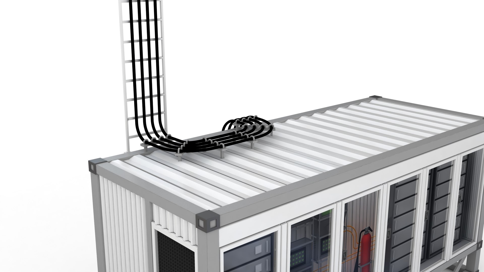 Portable Container Power House System Model - TurboSquid 2030406