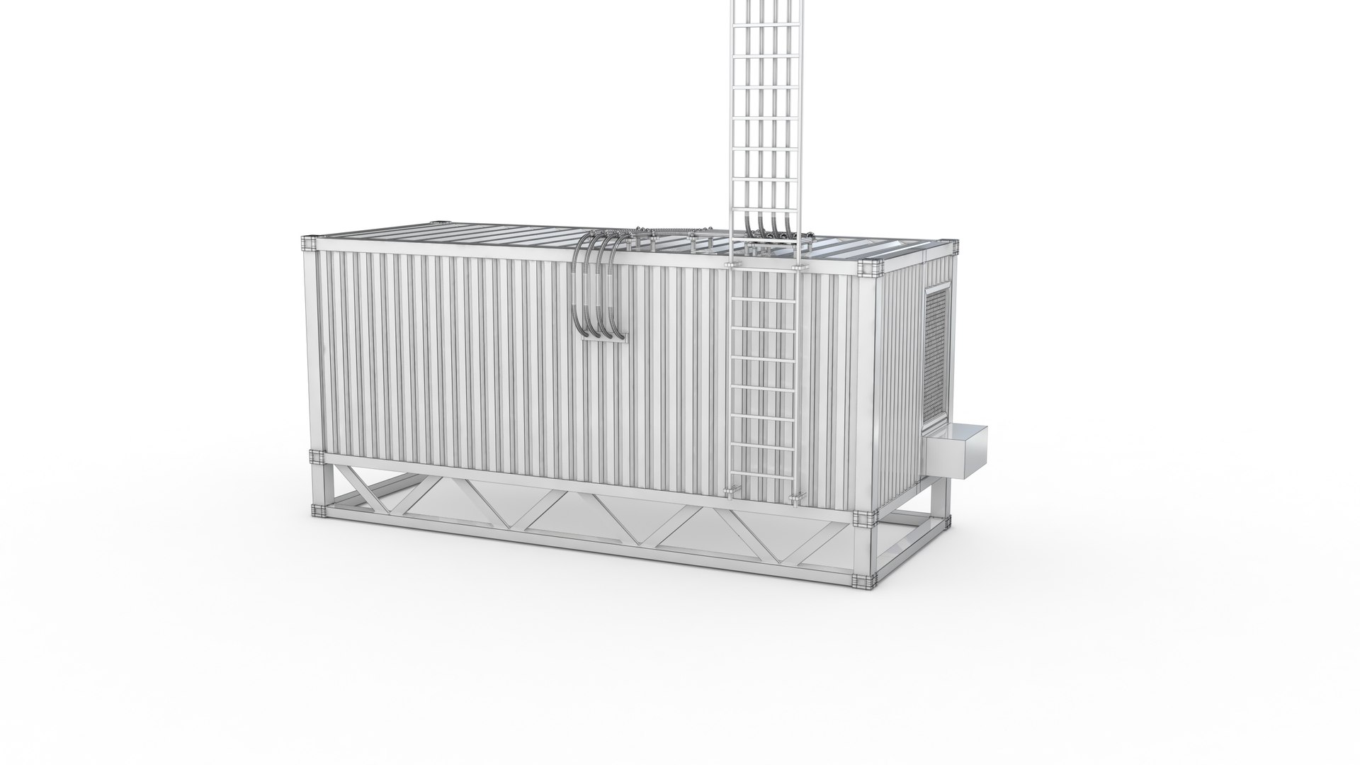 Portable Container Power House system model - TurboSquid 2030406