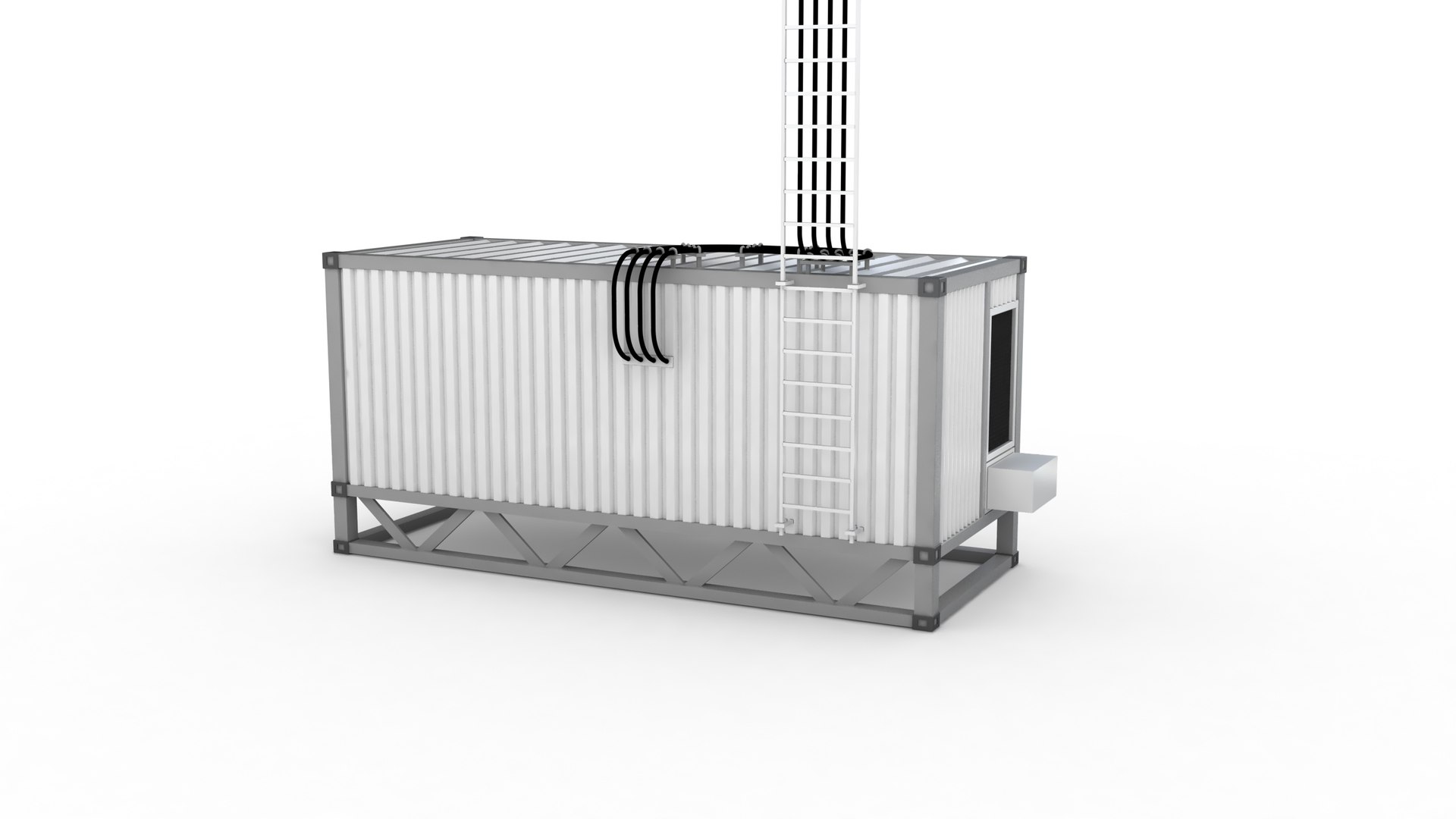 Portable Container Power House System Model - TurboSquid 2030406