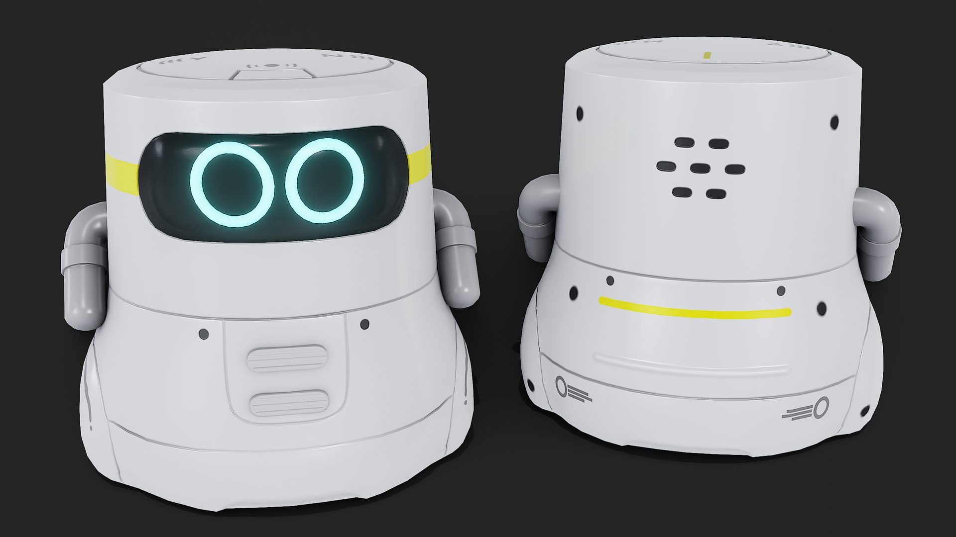 White Modern Smart Robot Toy 3D model - TurboSquid 2122941