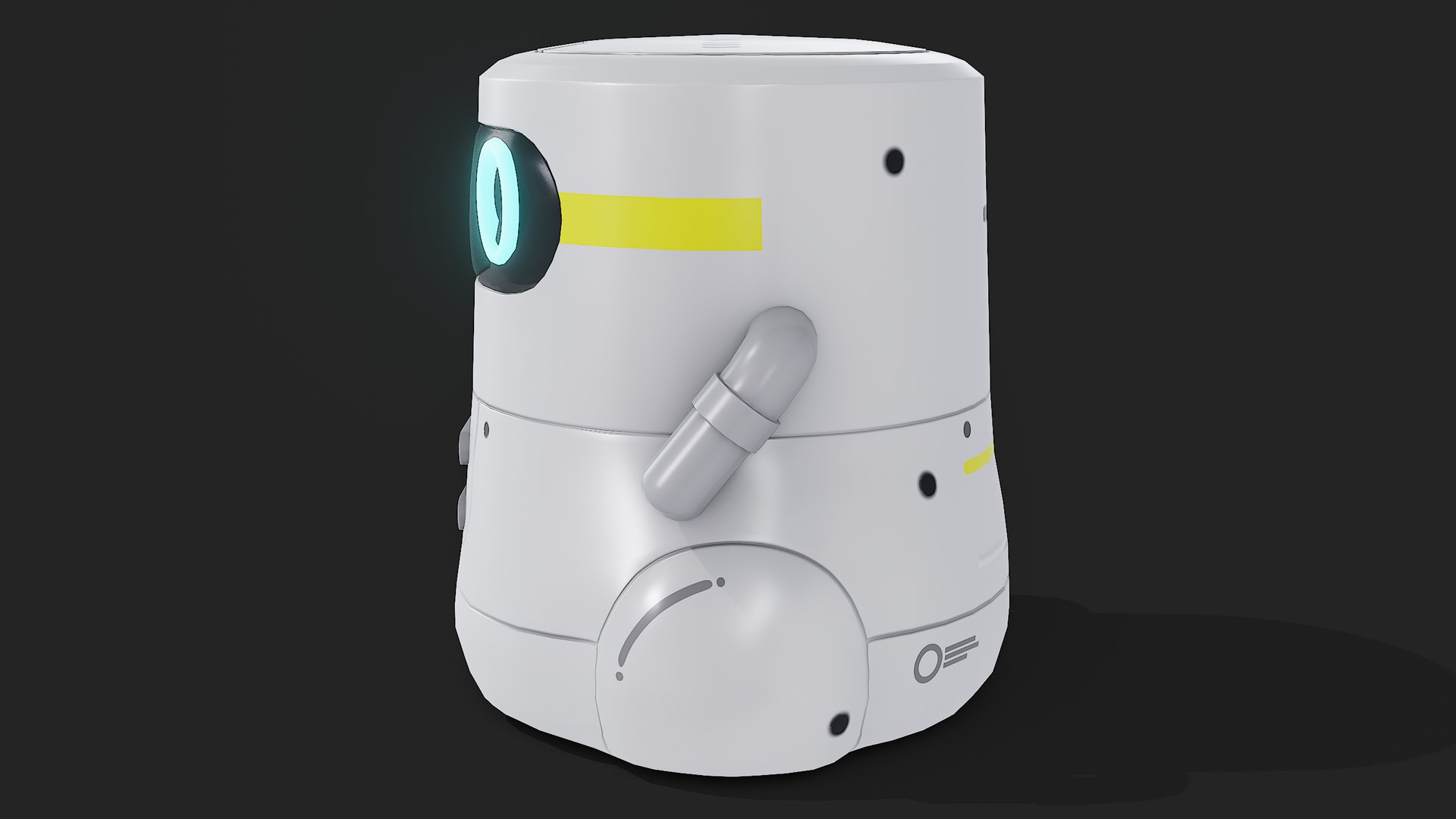 White Modern Smart Robot Toy 3D model - TurboSquid 2122941