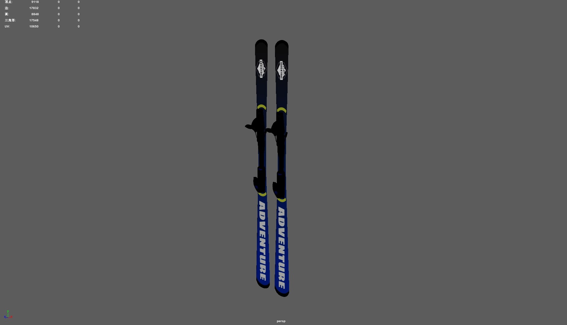 Skis 3D Model - TurboSquid 2245355