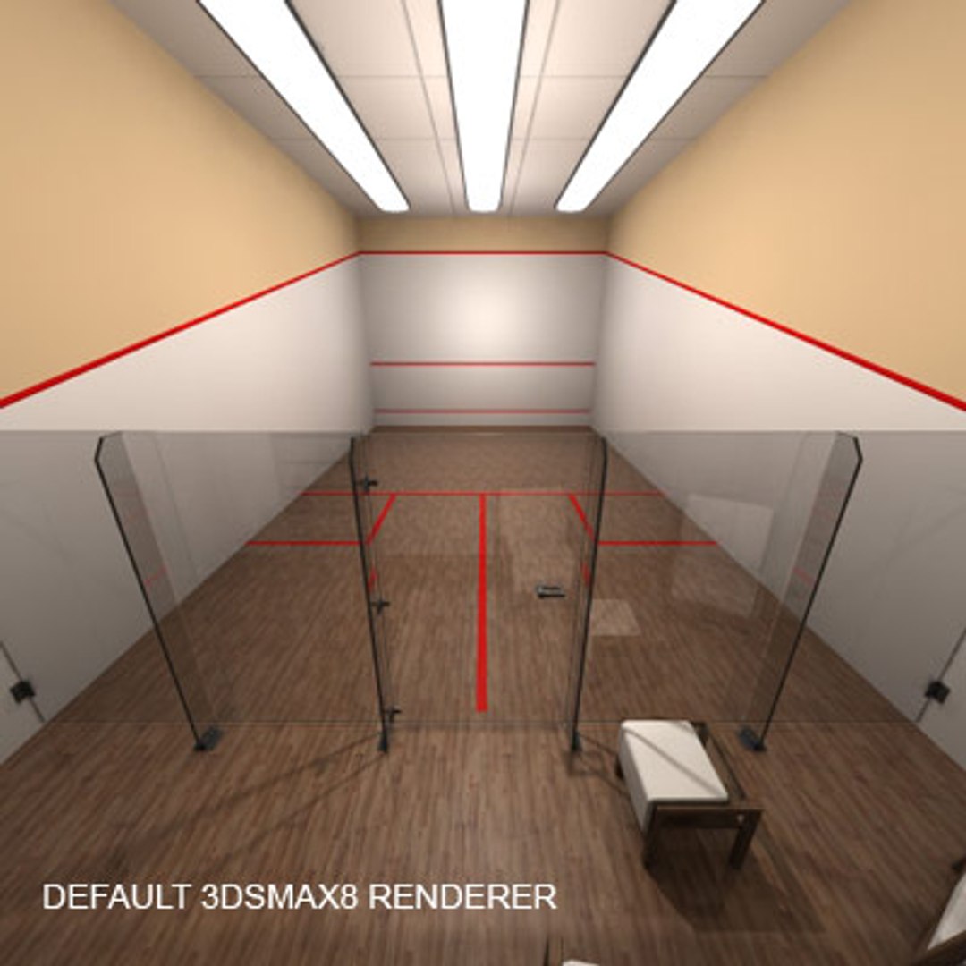 international squash court 3d model