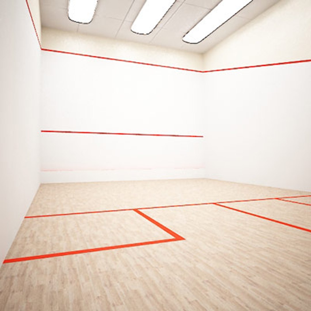 international squash court 3d model