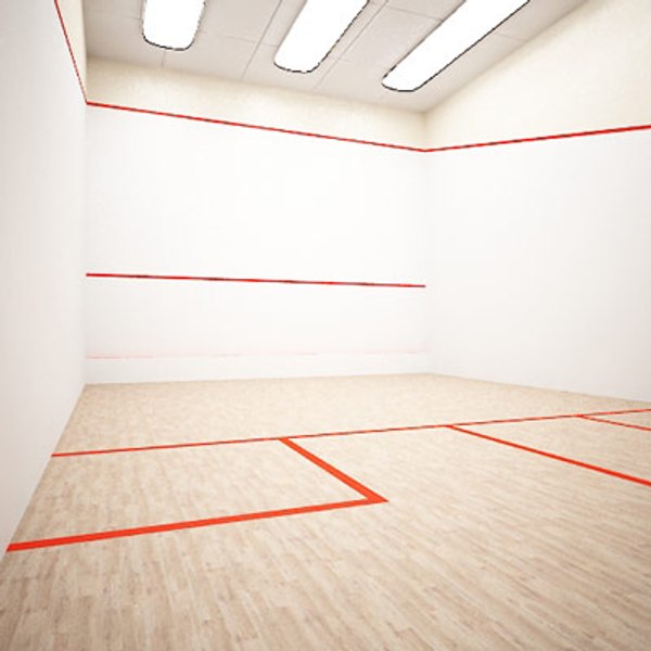 international squash court 3d model