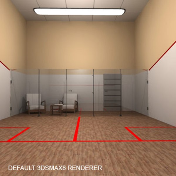 international squash court 3d model