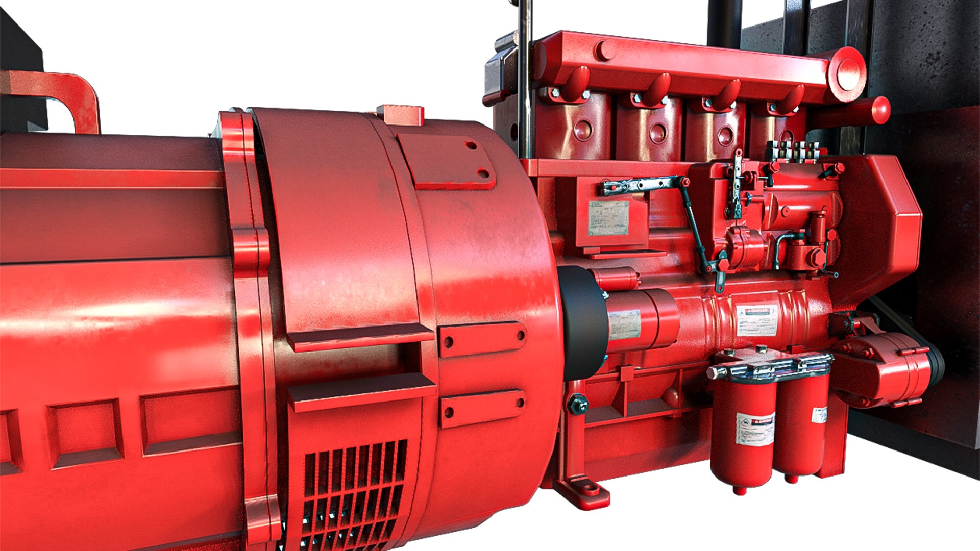 Industrial Diesel Engine Fire Pump Skid 3D - TurboSquid 2409250