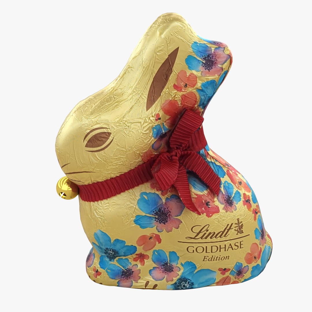 3D lindt chocolate bunny 001 model - TurboSquid 1448578