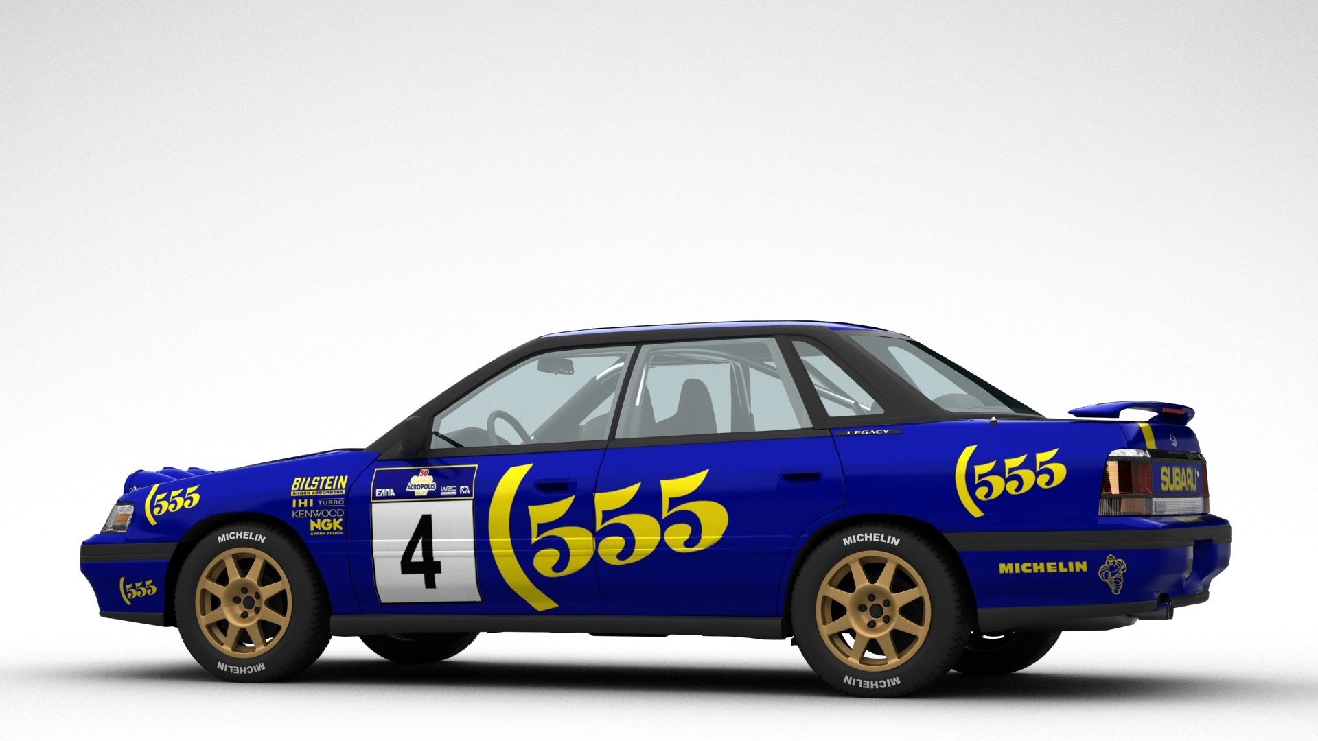 3D Model Subaru Legacy RS Rally 1990 - TurboSquid 2011539