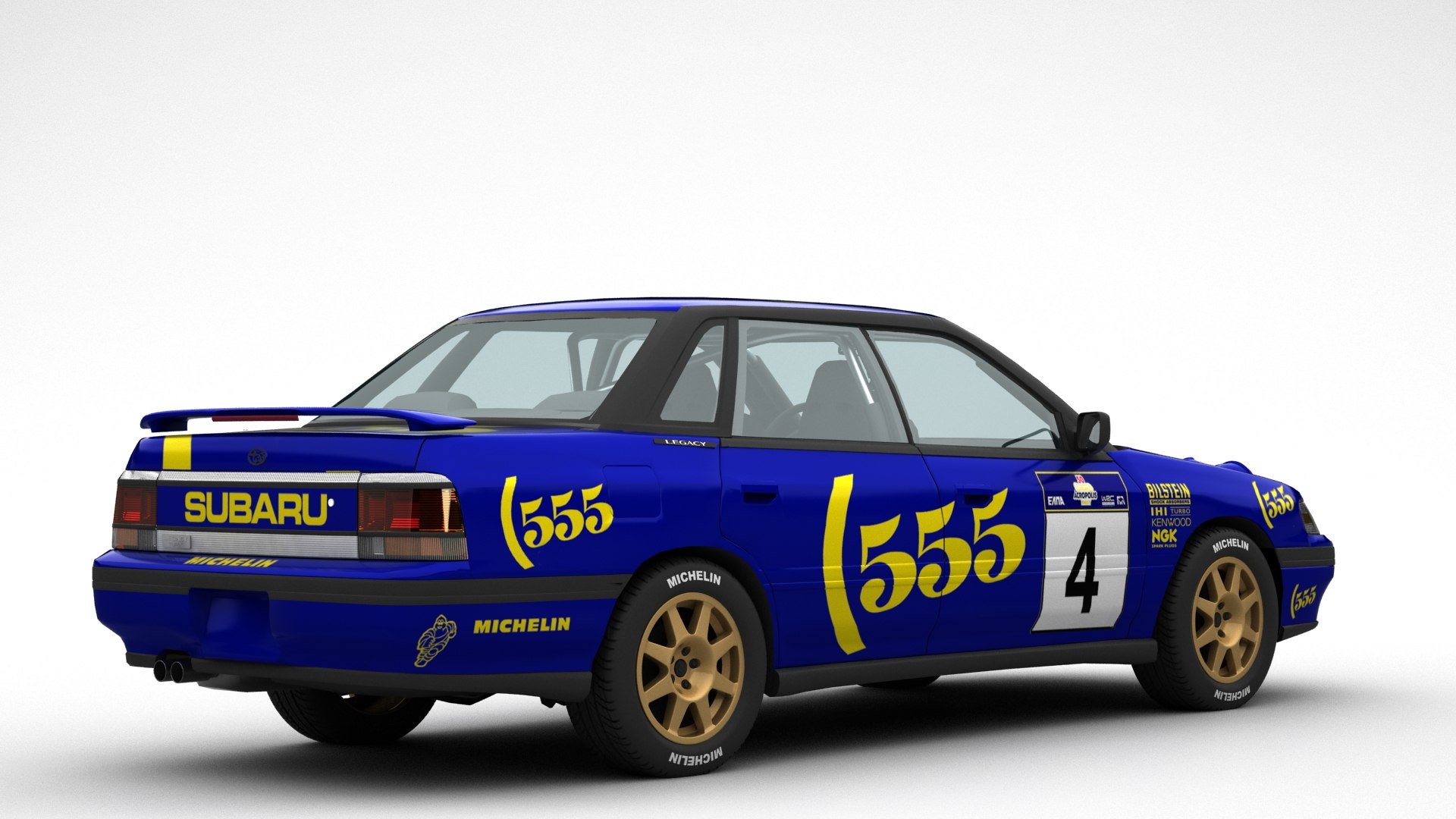 3D Model Subaru Legacy RS Rally 1990 - TurboSquid 2011539