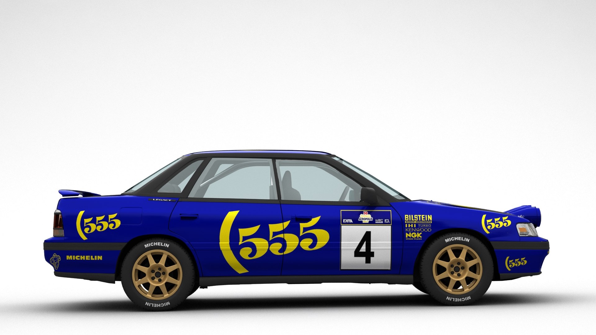 3D Model Subaru Legacy RS Rally 1990 - TurboSquid 2011539
