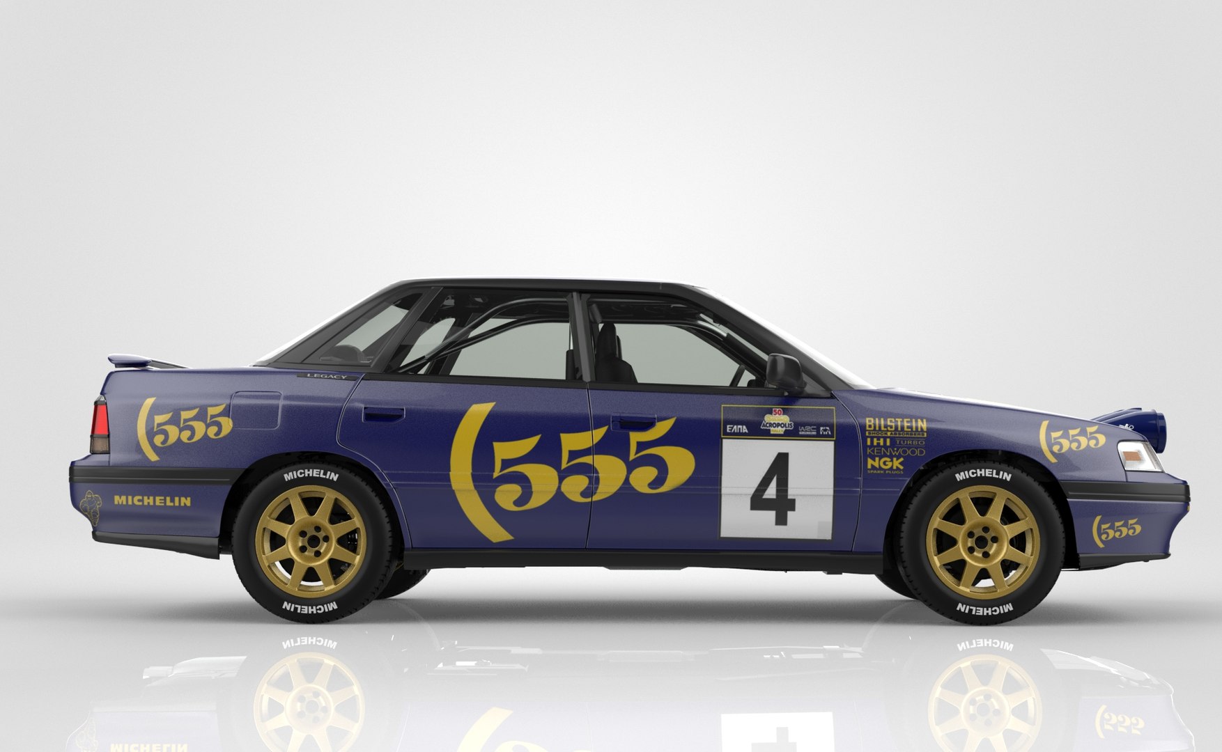 3D Model Subaru Legacy RS Rally 1990 - TurboSquid 2011539