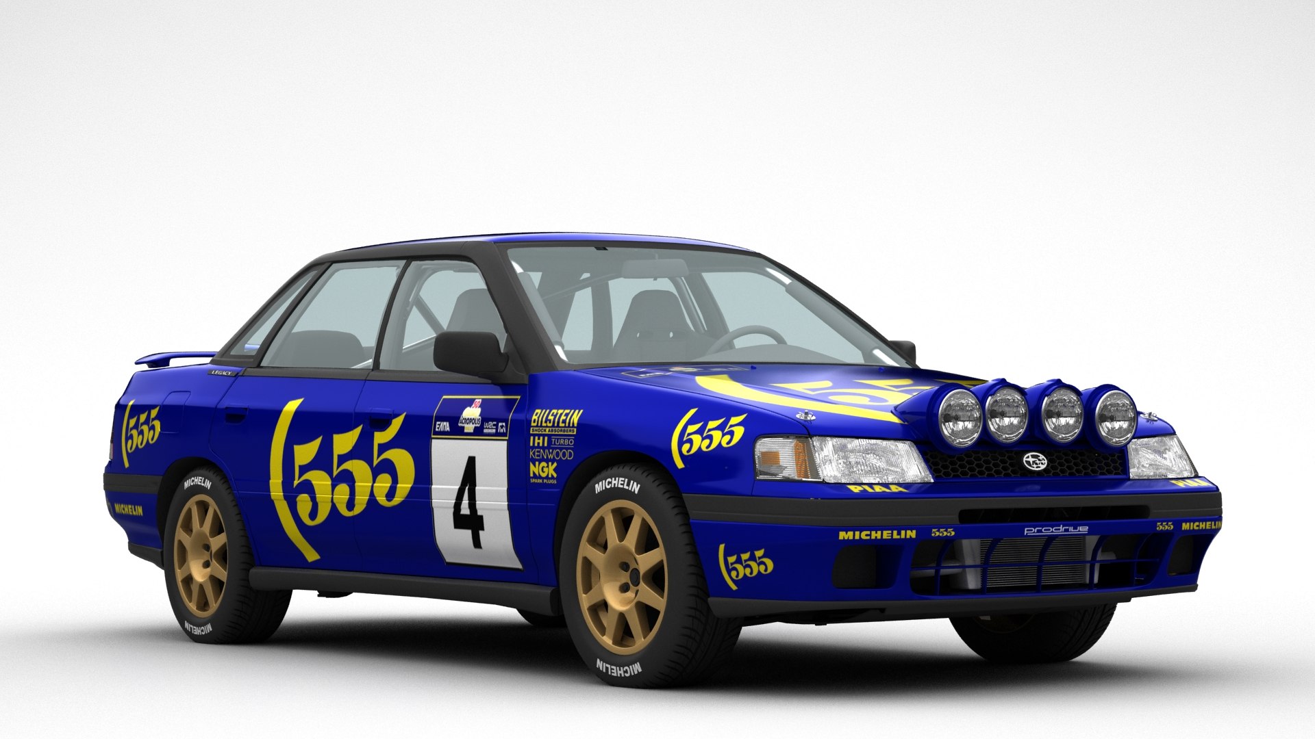 3D Model Subaru Legacy RS Rally 1990 - TurboSquid 2011539