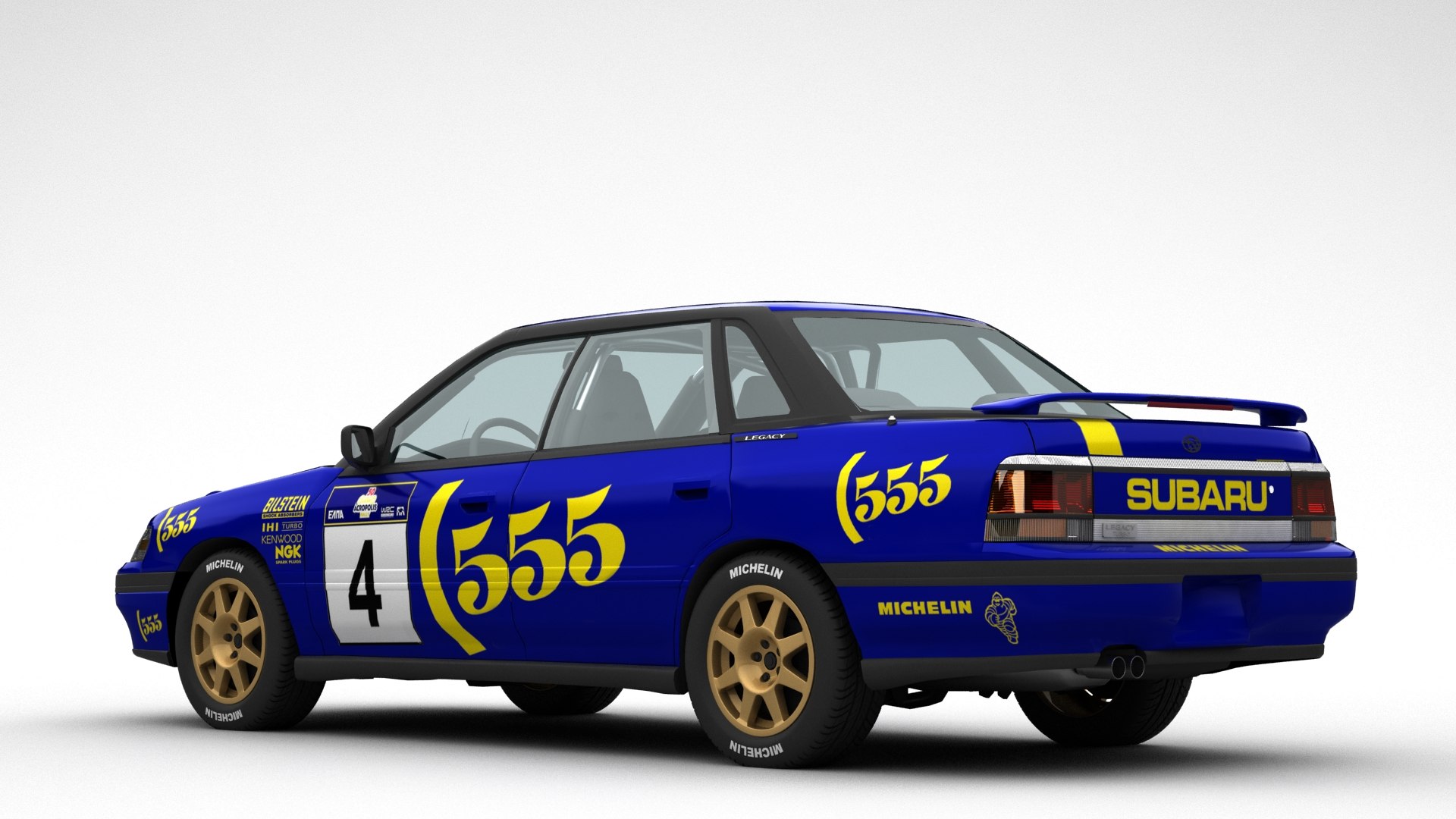 3D Model Subaru Legacy RS Rally 1990 - TurboSquid 2011539