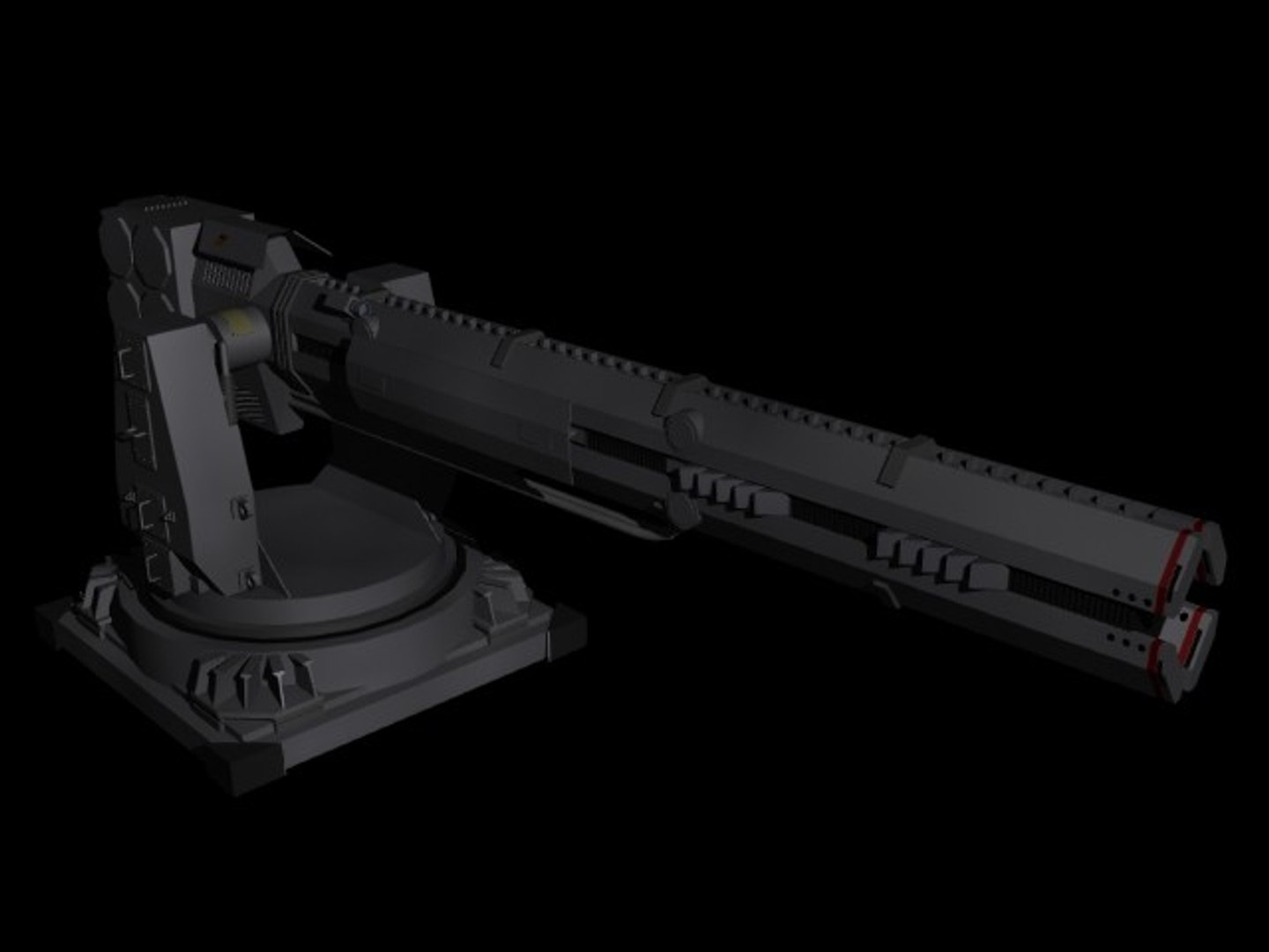 Particle Gun Turret 3d Model
