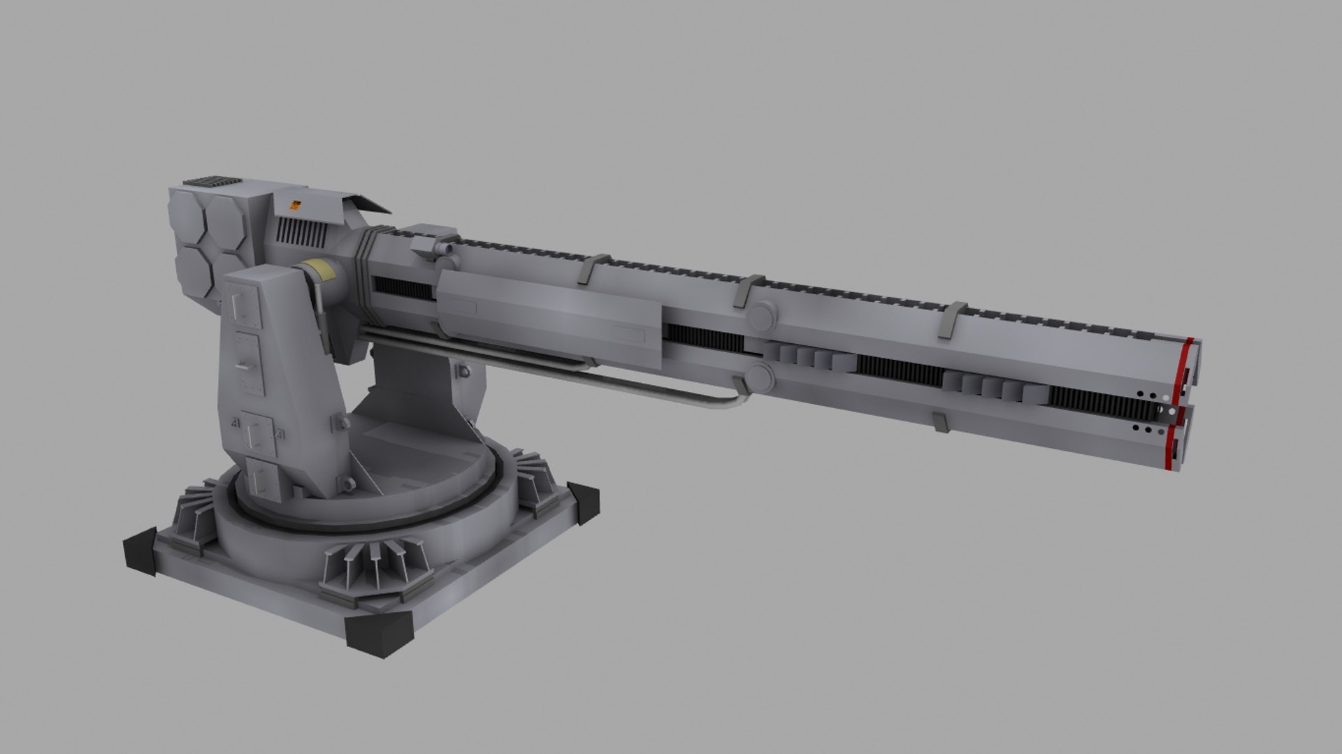 Particle Gun Turret 3d Model