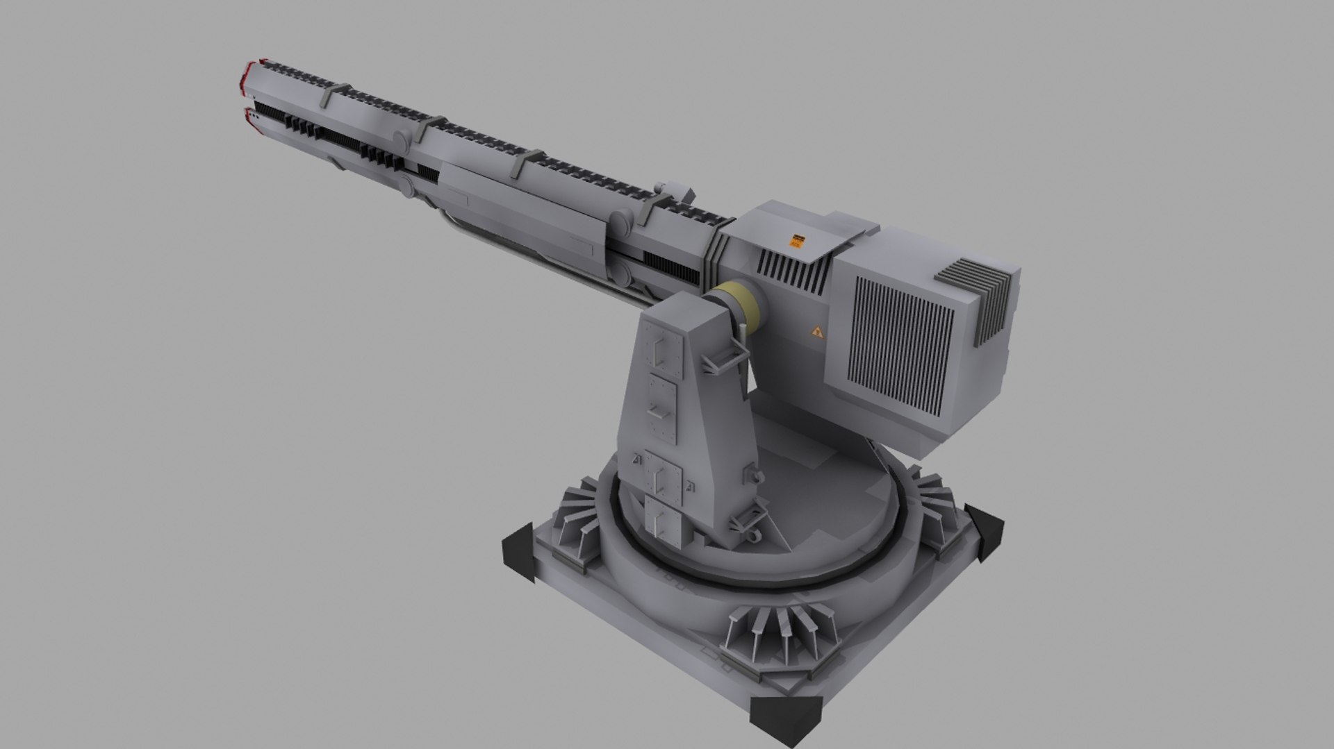Particle Gun Turret 3d Model