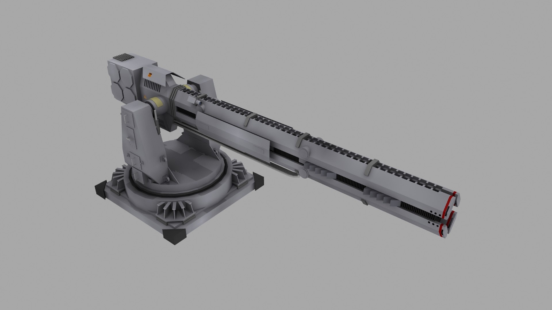 Particle Gun Turret 3d Model