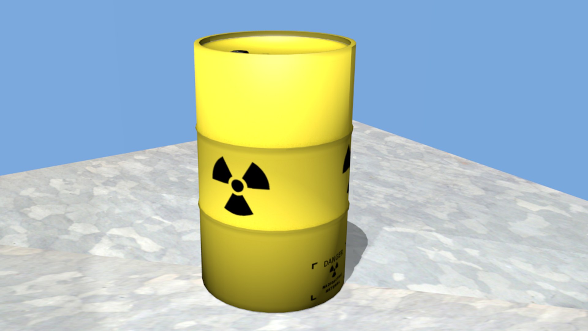 Free Barrel Radioactive 3d Model