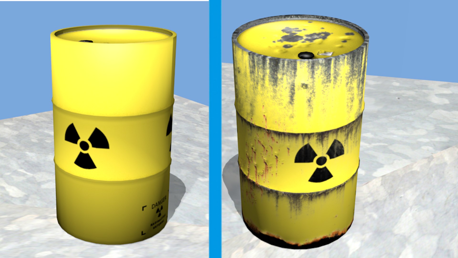 Free Barrel Radioactive 3d Model