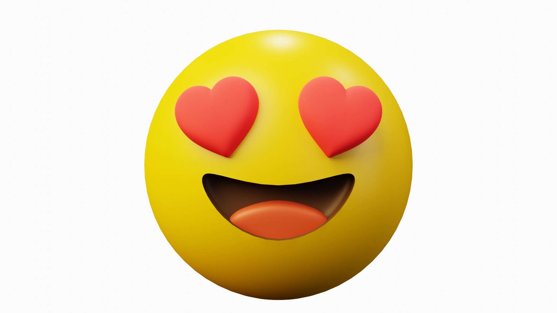 Fell in Love Yellow Ball Emoticon Emoji or Smiley 3D - TurboSquid 2018445