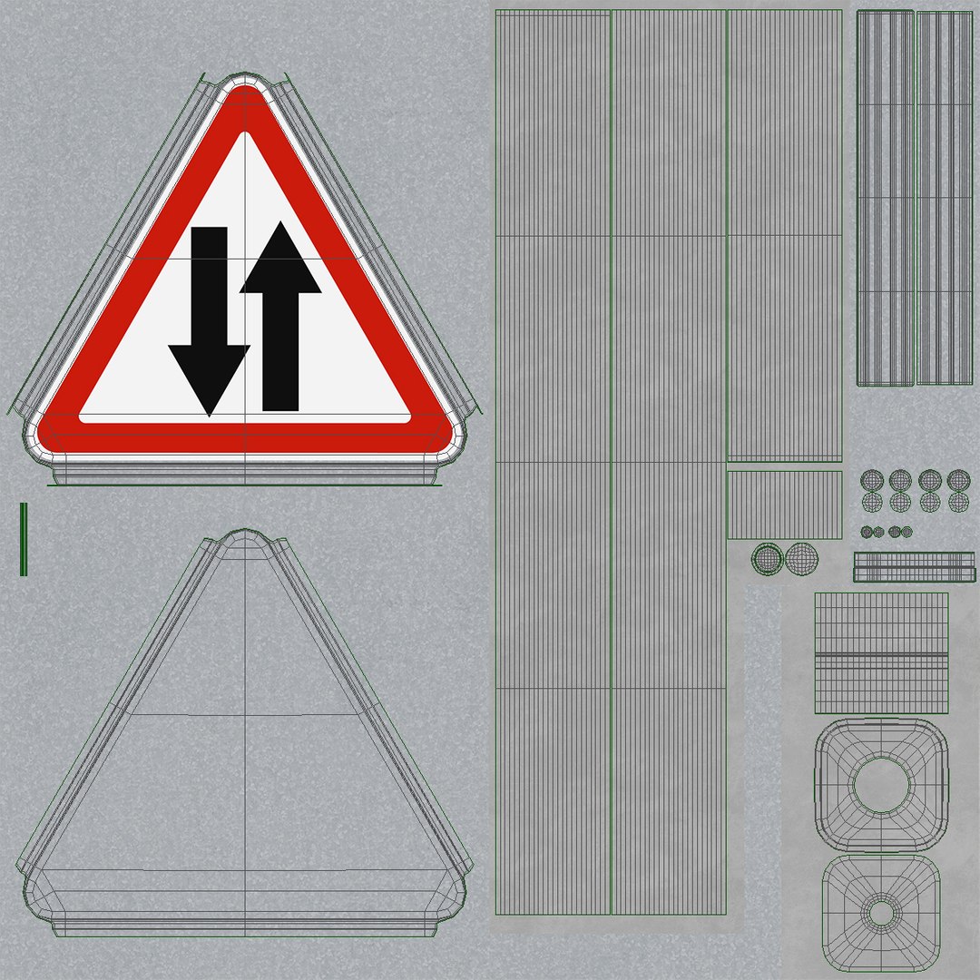 Triangular Traffic Sign Model - TurboSquid 1386614