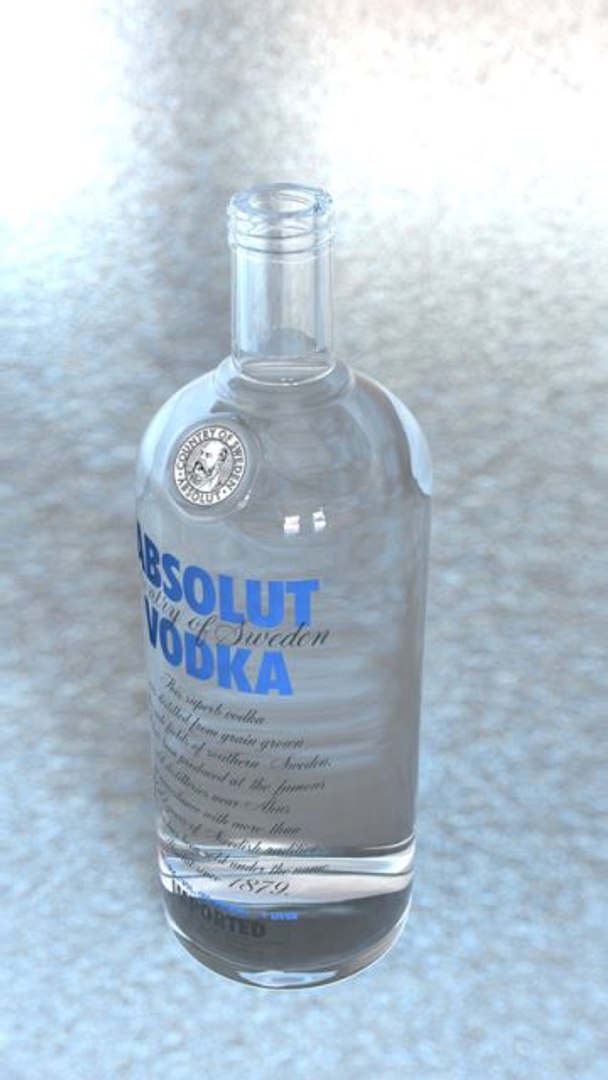 Realistic Absolut Vodka Bottle Cap 3d Max