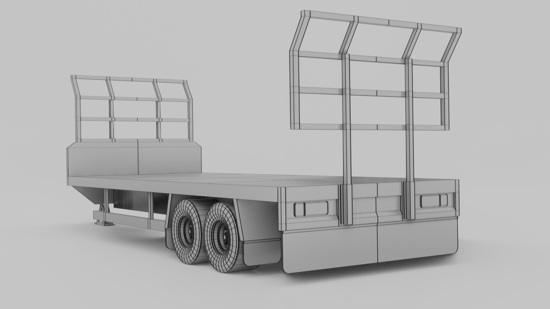3D Agricultural Trailer Low-poly 3D model - TurboSquid 1864926