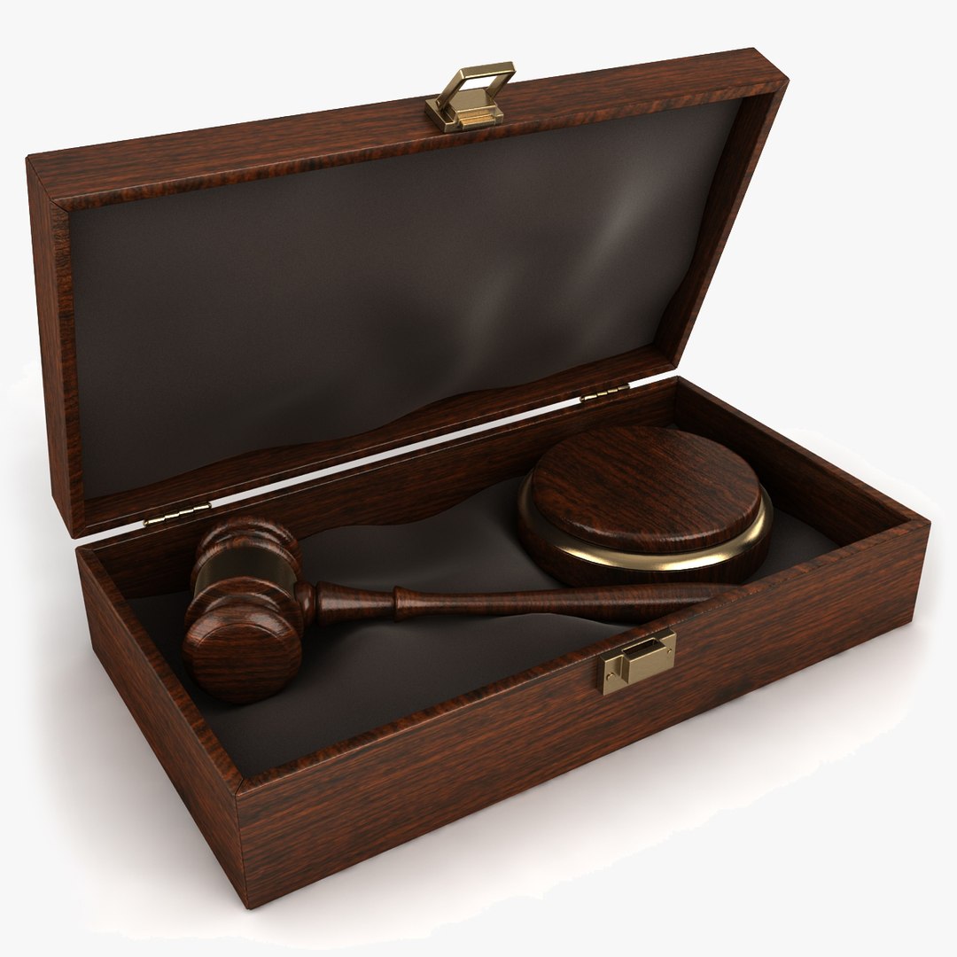 3d law gavel set model