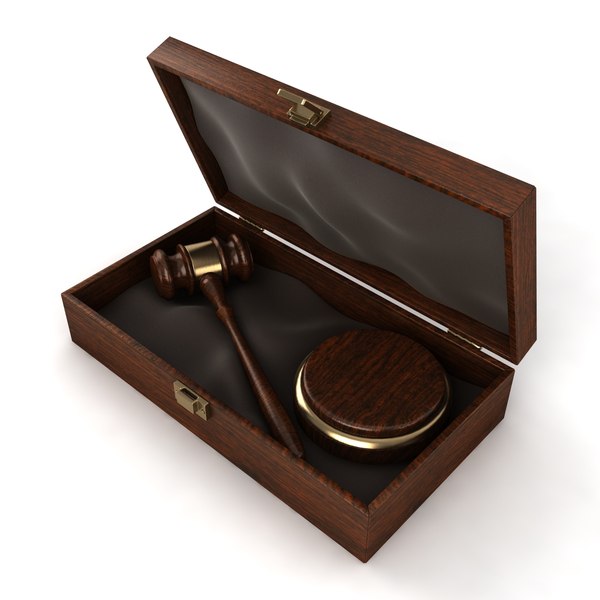 3d law gavel set model