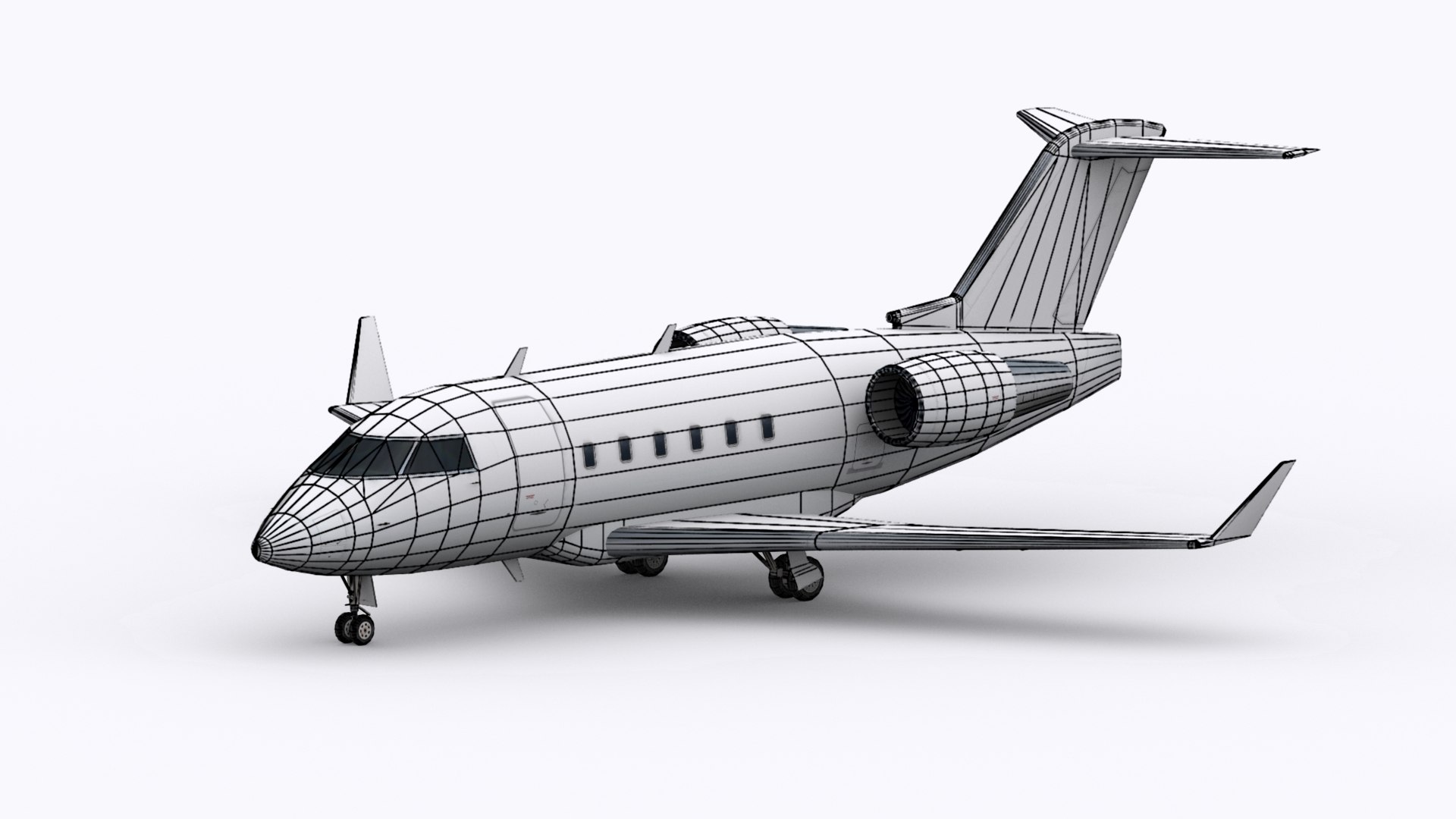 3D Low-Poly Bombardier Challenger CL604 - TurboSquid 1781397