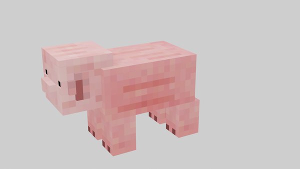 modelo 3d Minecraft Pig - TurboSquid 2052997