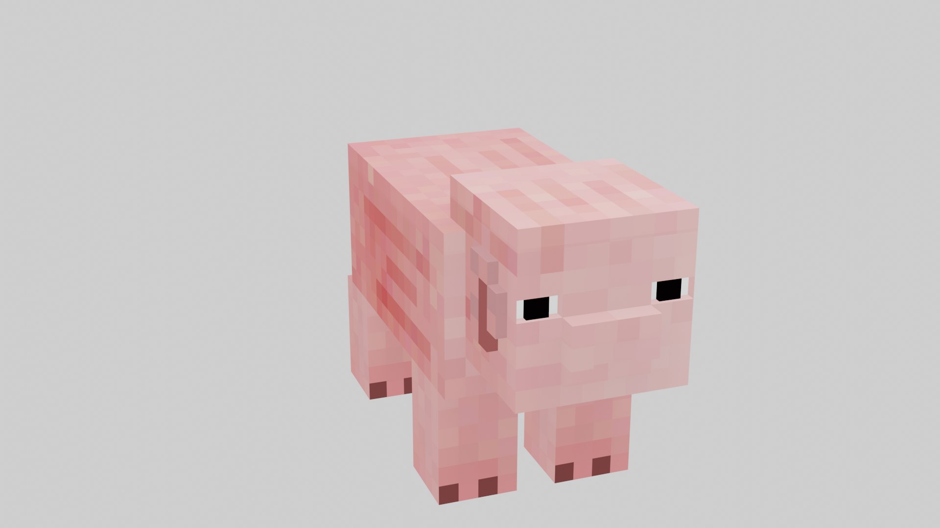 3D Minecraft Pig model - TurboSquid 2052997