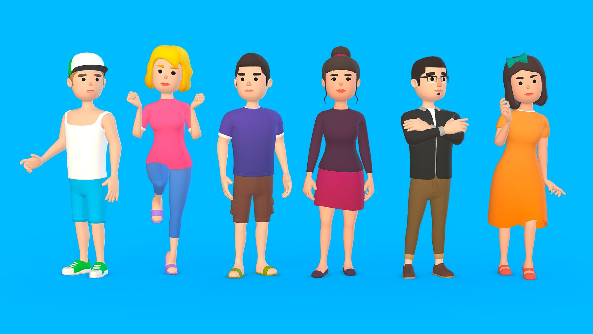 HYPER CASUAL CHARACTERS VOL 4 3D Model - TurboSquid 2009296