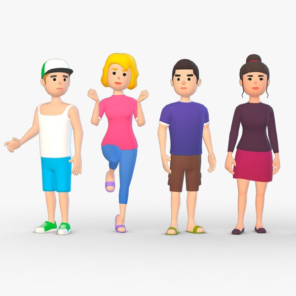 modelo 3d HYPER CASUAL CHARACTERS VOL 4 - TurboSquid 2009296