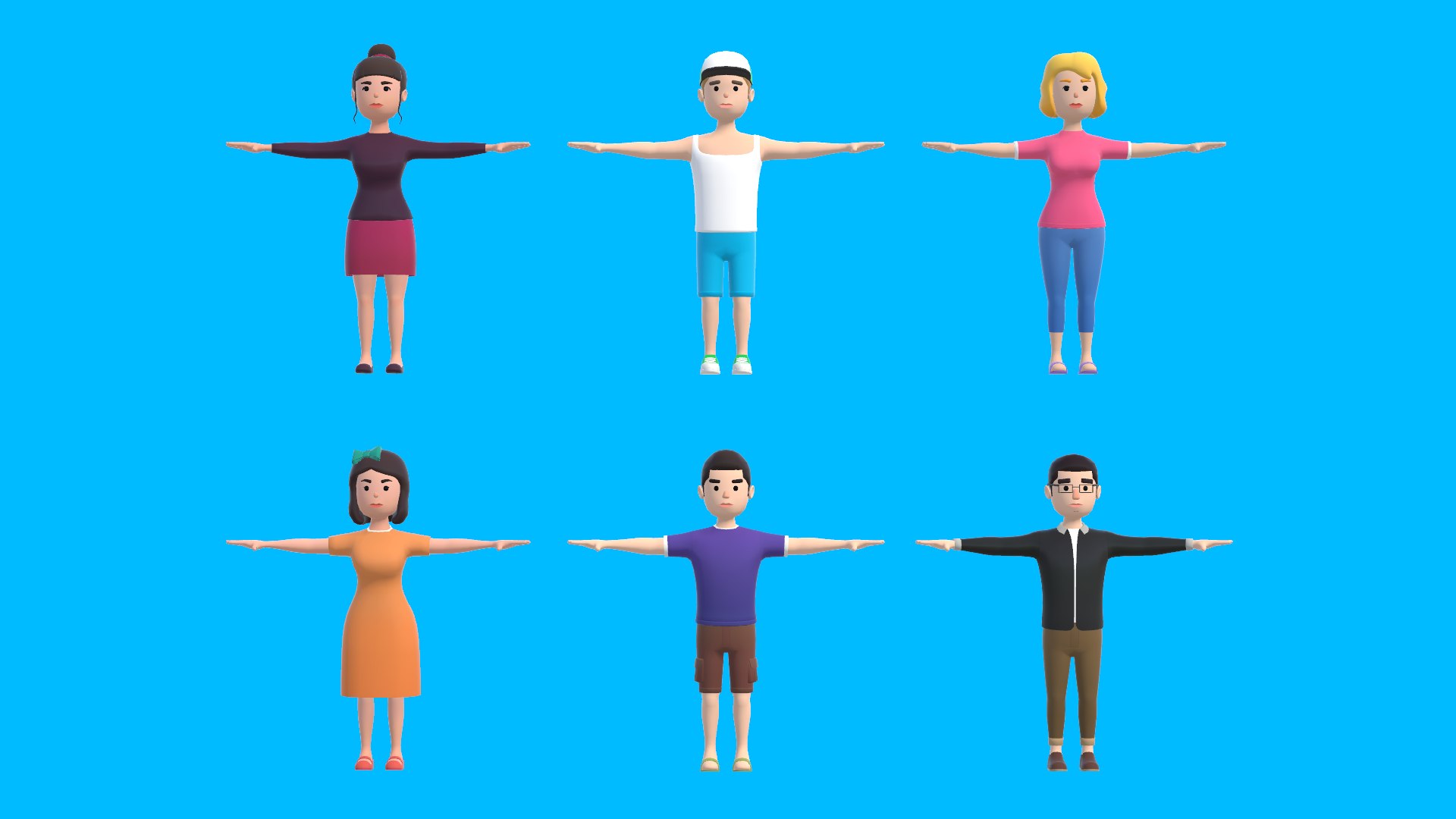 HYPER CASUAL CHARACTERS VOL 4 3D Model - TurboSquid 2009296