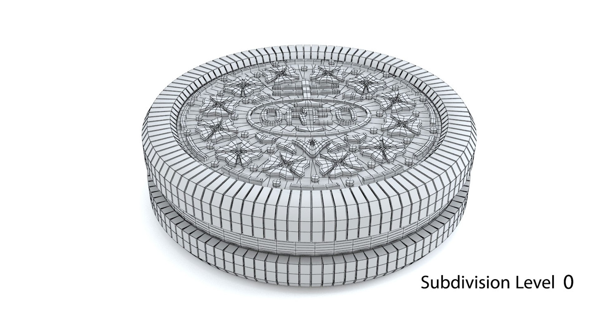 Realistic Oreo Cookie 3d Model