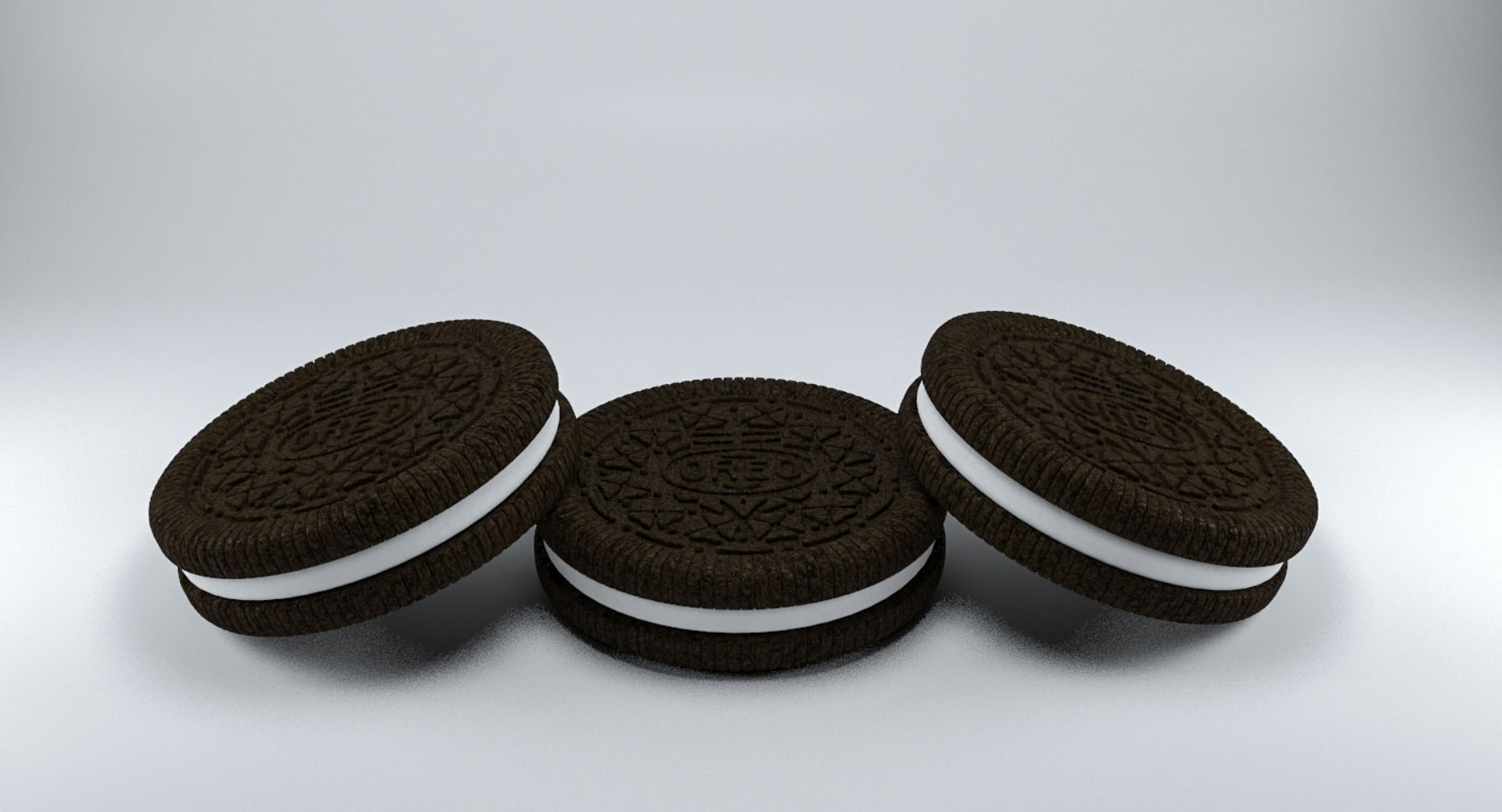Realistic Oreo Cookie 3d Model