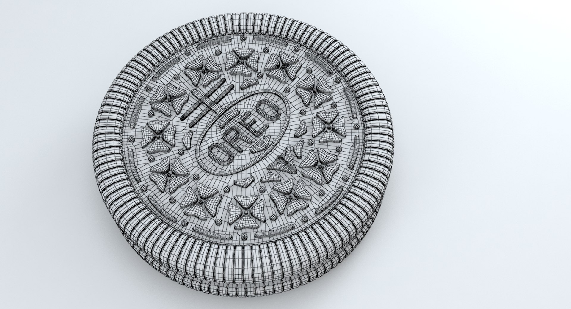 Realistic Oreo Cookie 3d Model