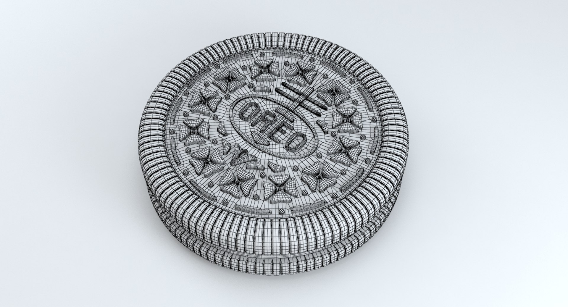 Realistic Oreo Cookie 3d Model