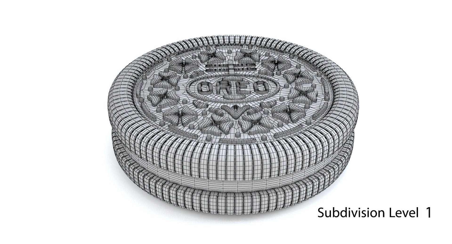 Realistic Oreo Cookie 3d Model