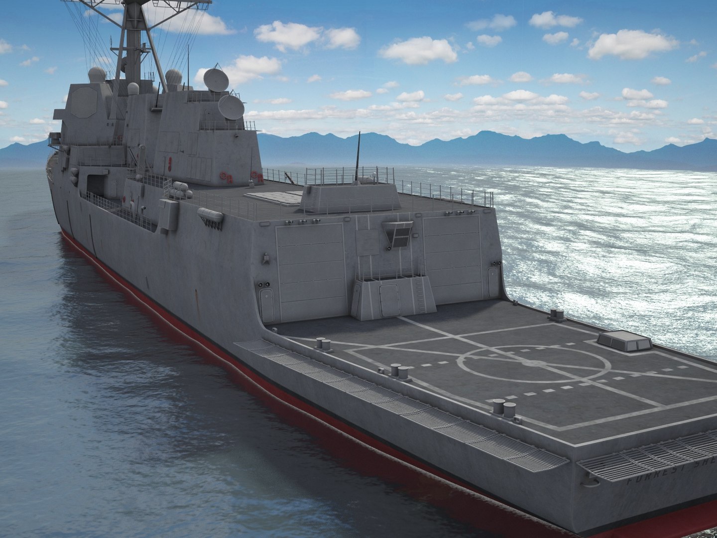 3d Model Uss Forrest Sherman