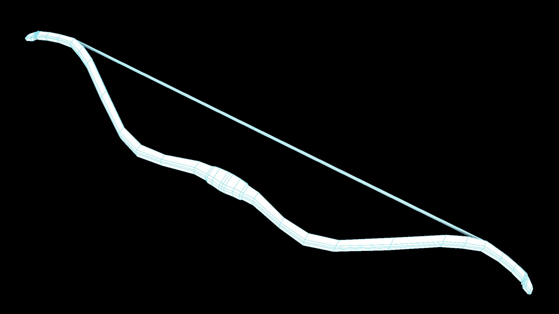 3d model re-curve bow arrow